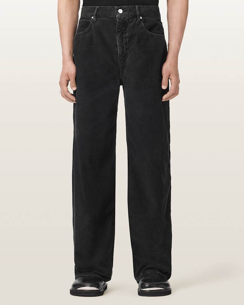 Lenny Loose Fit Wide Leg Corduroy Jeans NAVY BLUE | ALLSAINTS US